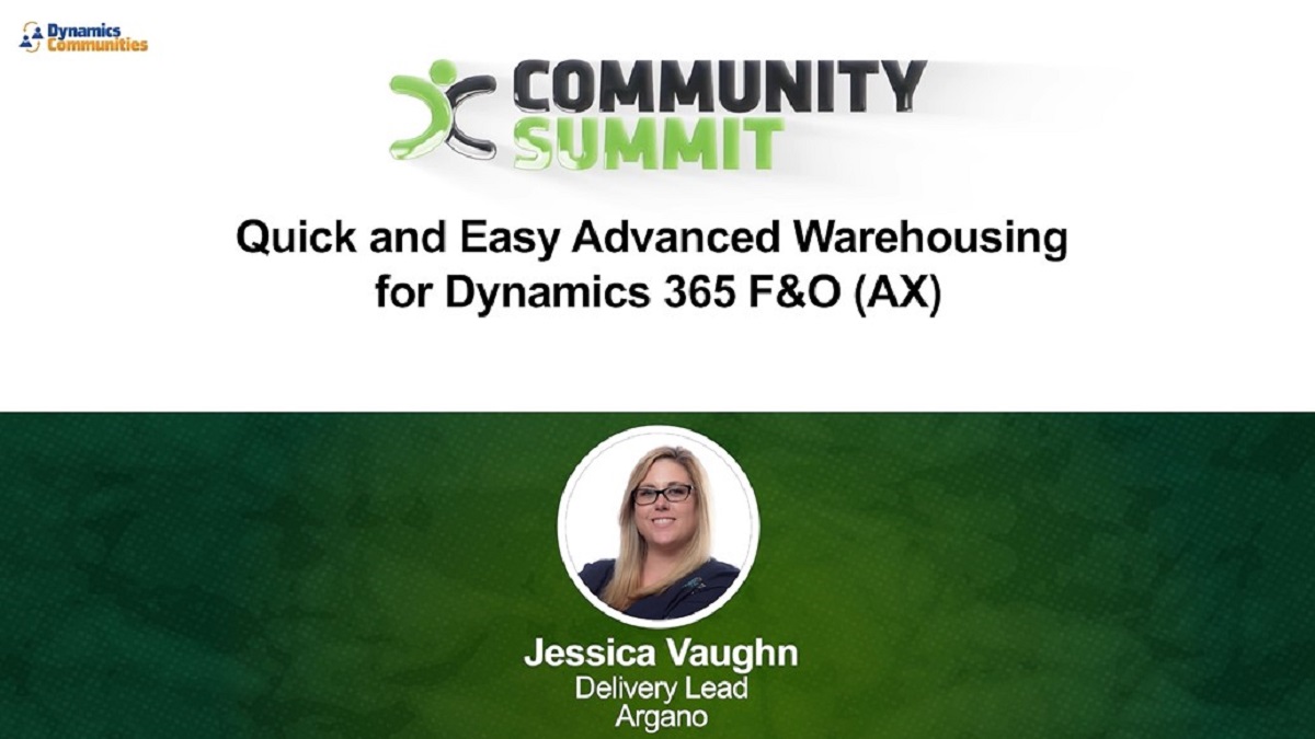 Quick and Easy Advanced Warehousing for Dynamics 365 F&O (AX) - Dynamics Communities