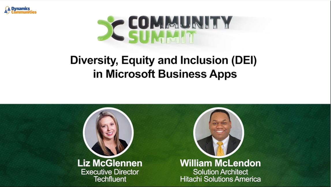 Diversity, Equity and Inclusion (DEI) in Microsoft Business Apps - Dynamics Communities