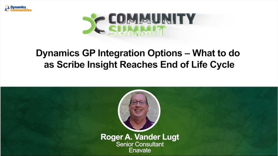 Dynamics GP Integration Options – What to do as Scribe Insight Reaches ...