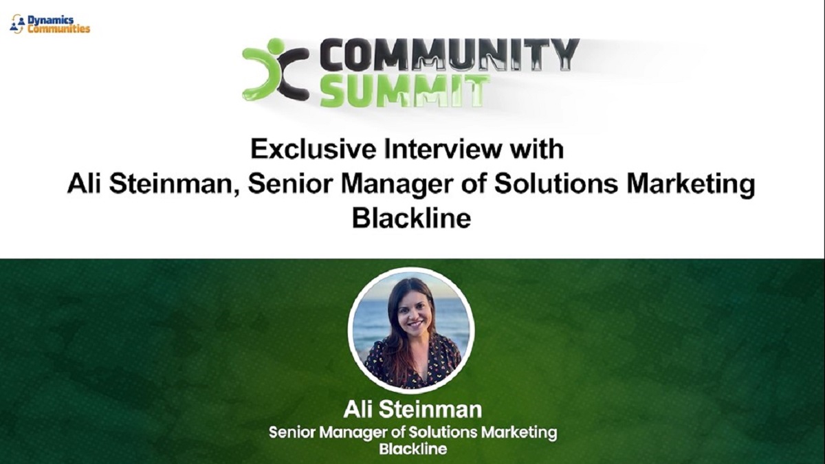 Exclusive Interview with Ali Steinman, Senior Manager of Solutions Marketing, Blackline ...