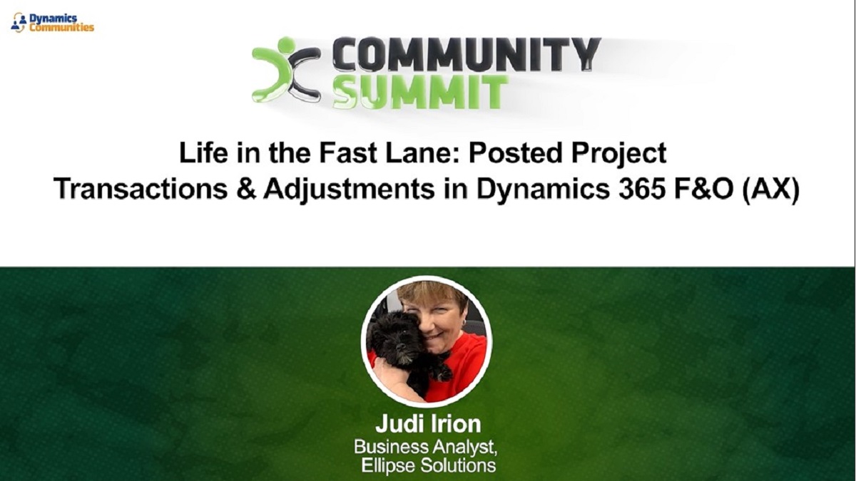 Life in the Fast Lane: Posted Project Transactions & Adjustments in Dynamics 365 F&O (AX ...