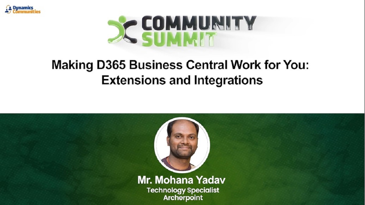 Making D365 Business Central Work for You: Extensions and Integrations ...