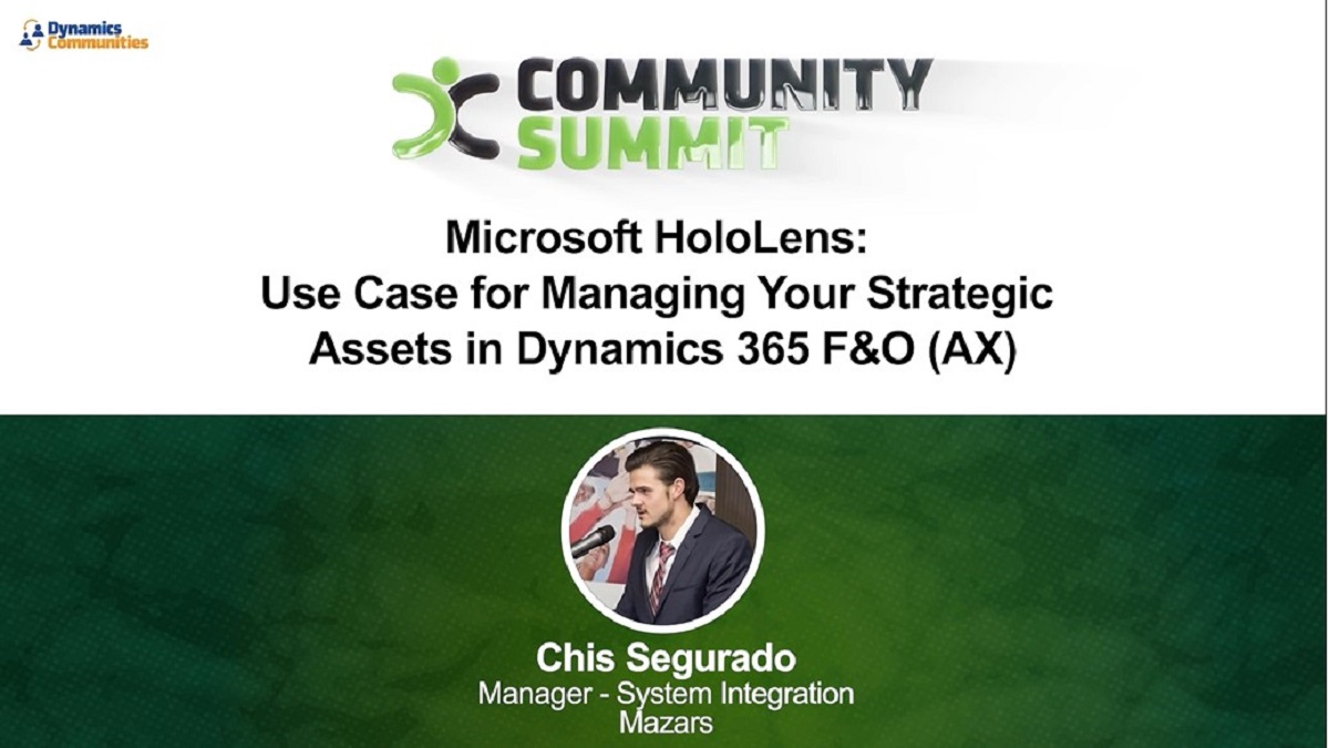 Microsoft HoloLens- Use Case for Managing Your Strategic Assets in Dynamics 365 F&O (AX ...