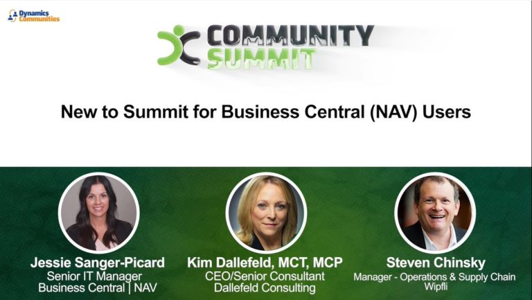 New to Summit for Business Central (NAV) Users - Dynamics Communities