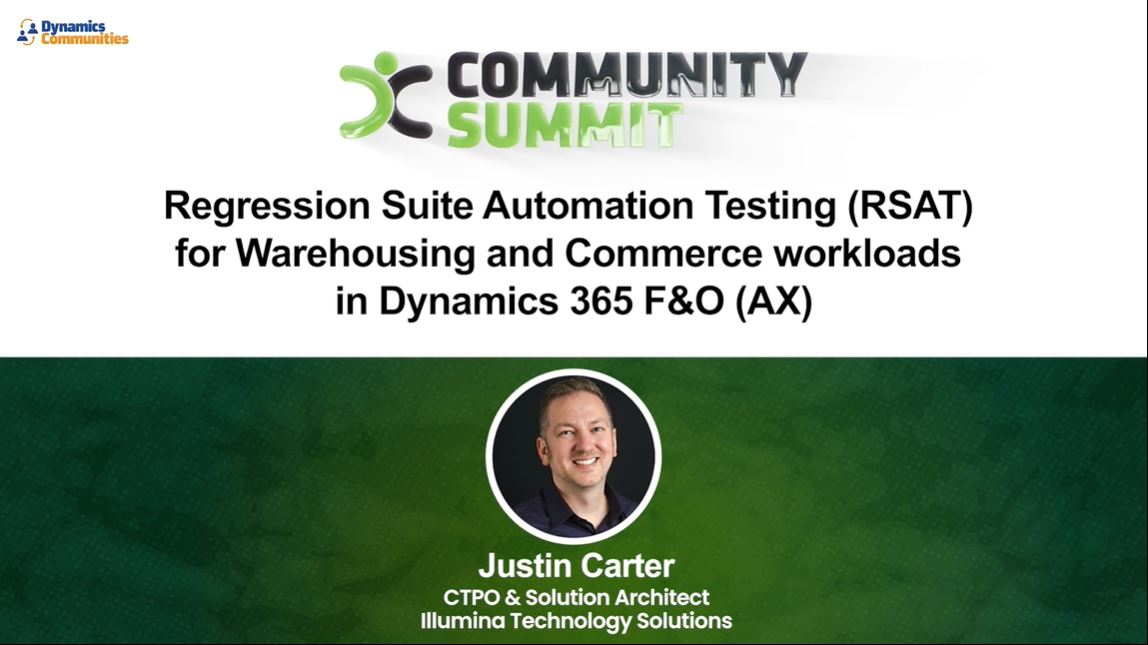 Start using Regression Suite Automation Tool (RSAT) for Dynamics 365 F ... Start using Regression Suite Automation Tool (RSAT) for Dynamics 365 F ...