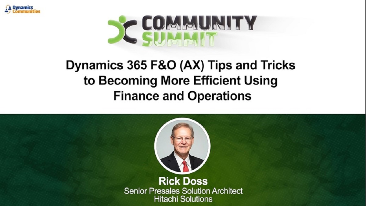 Dynamics 365 Fando Ax Tips And Tricks To Becoming More Efficient Using