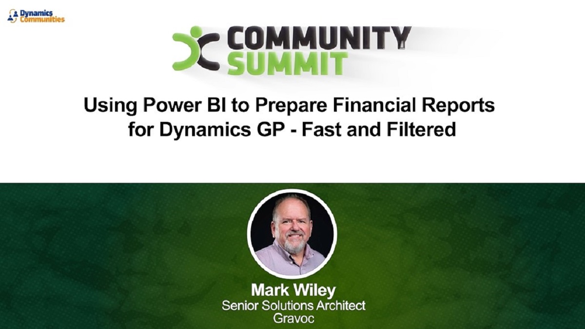 Using Power BI to Prepare Financial Reports for Dynamics GP - Fast and ...