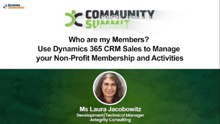 Who are my Members? Use Dynamics 365 CRM Sales to Manage your Non ...