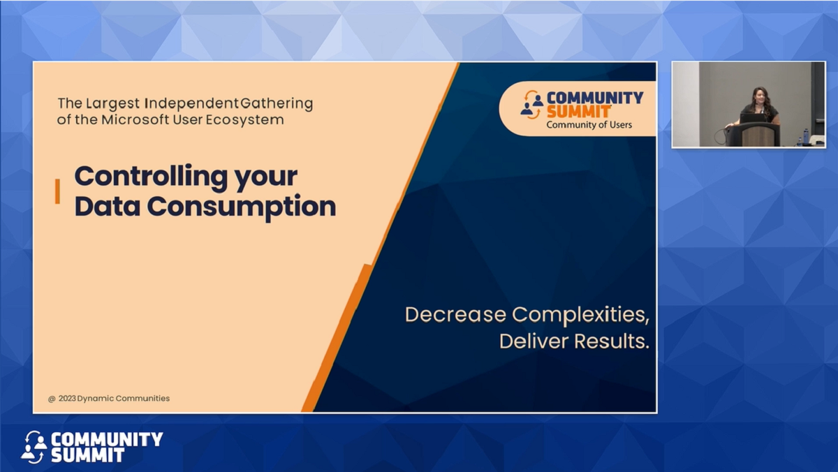 Controlling your Data Consumption - Dynamics Communities