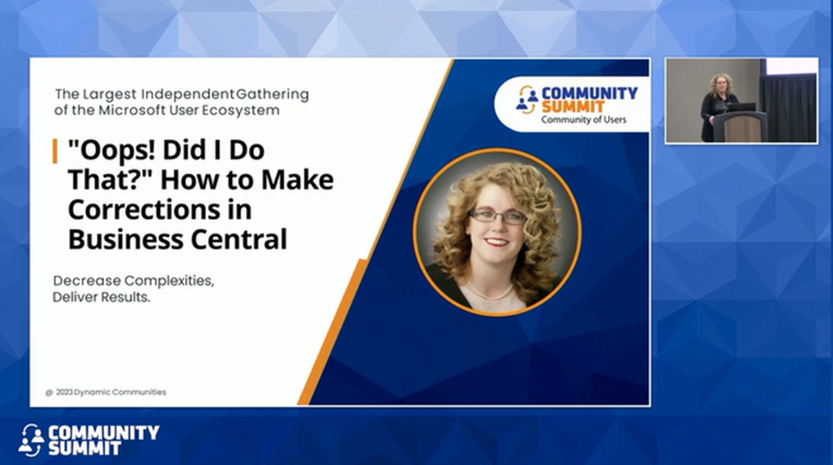 "Oops! Did I Do That?" How to Make Corrections in Business Central ...