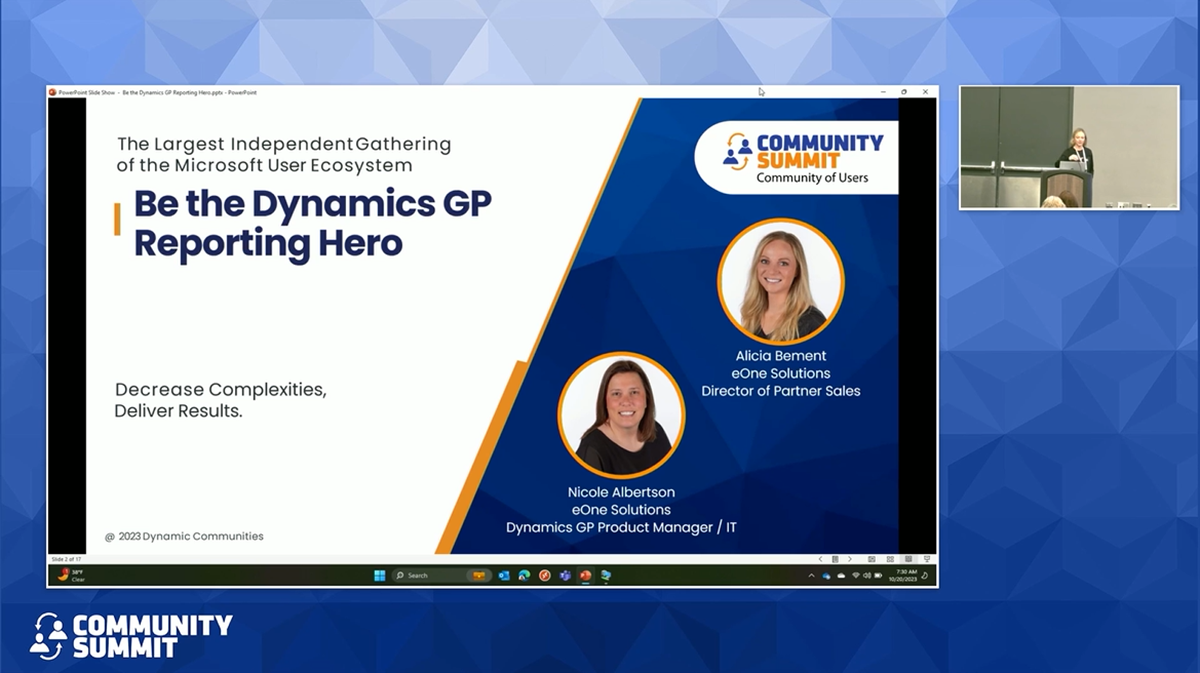 Be the Dynamics GP Reporting Hero - Dynamics Communities