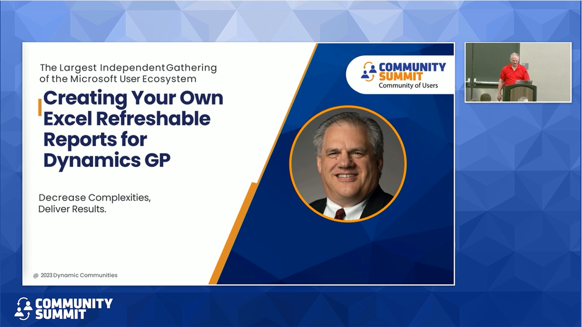 Creating Your Own Excel Refreshable Reports For Dynamics Gp Dynamics Communities