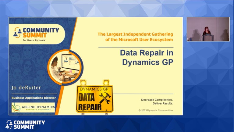 Dynamics GP Data Repair Best Practices - Dynamics Communities Dynamics GP Data Repair Best Practices - Dynamics Communities