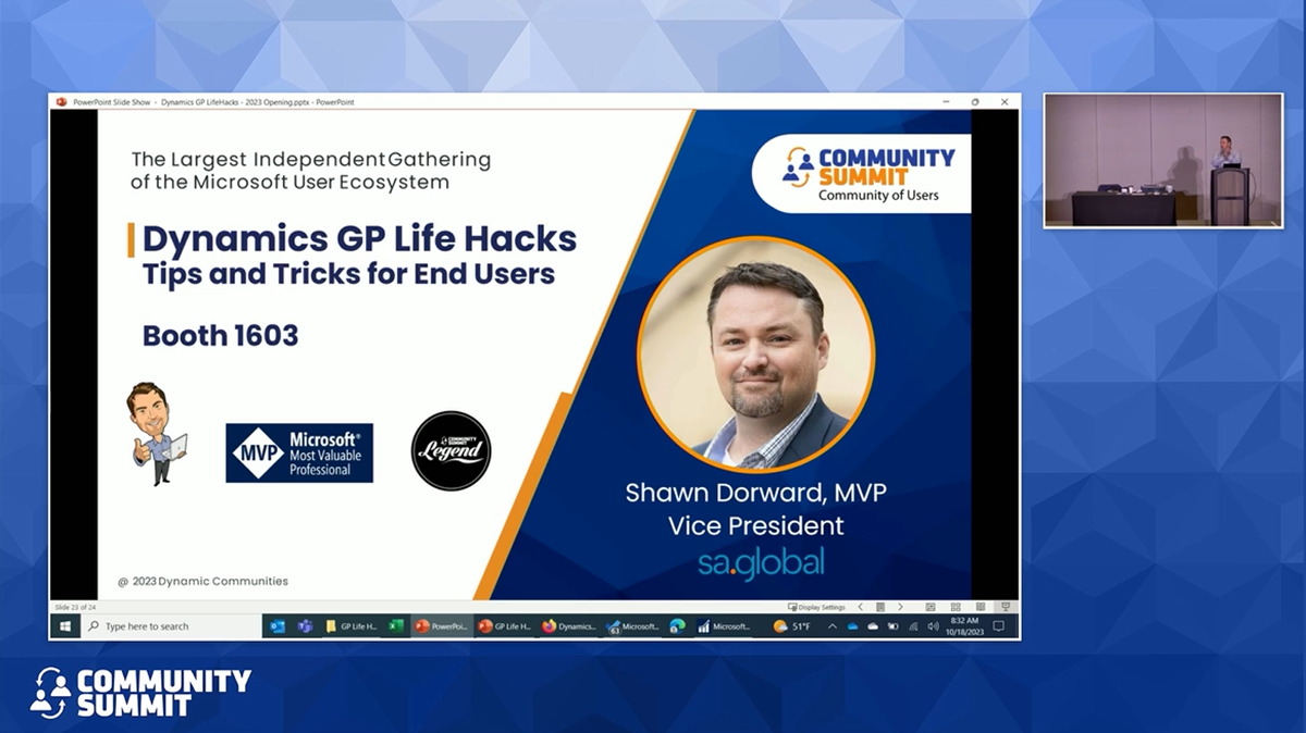 Dynamics GP Life Hacks - Tips and Tricks for End Users! - Dynamics Communities