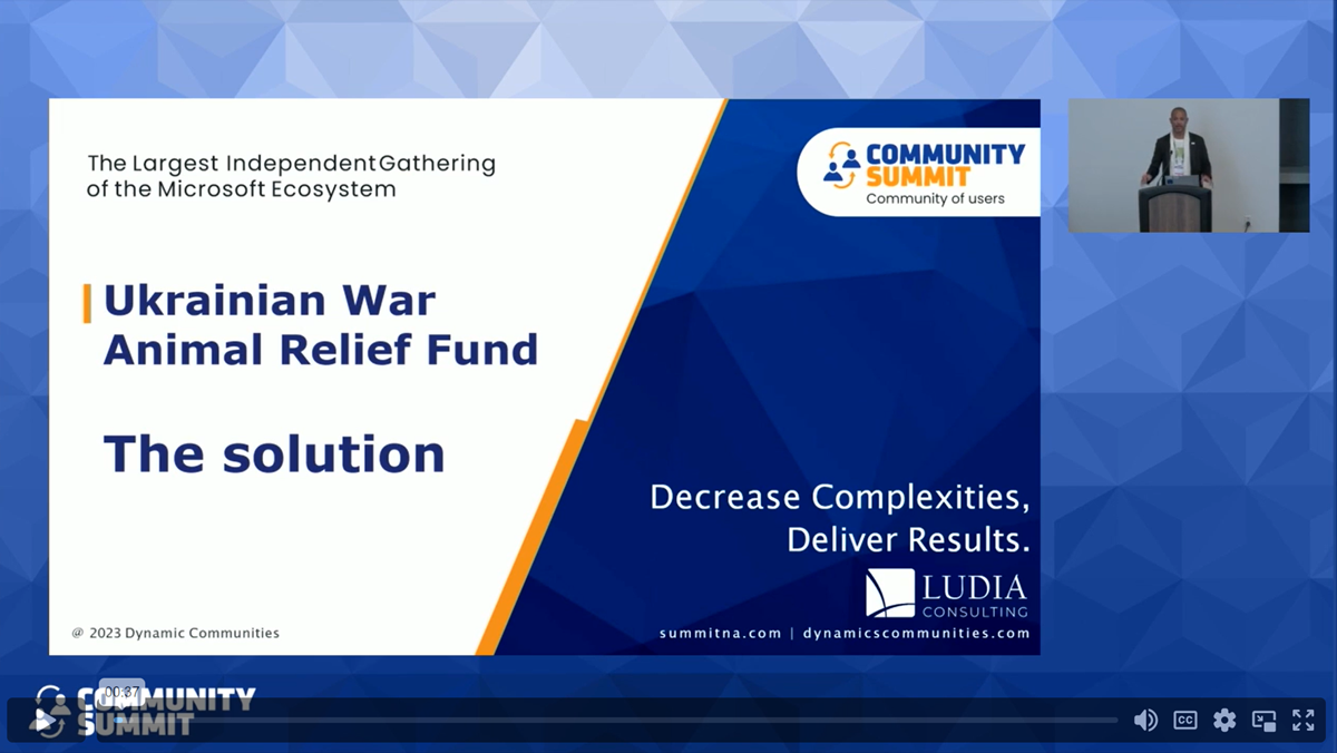 Ukrainian War Animal Relief Fund - The solution - Dynamics Communities