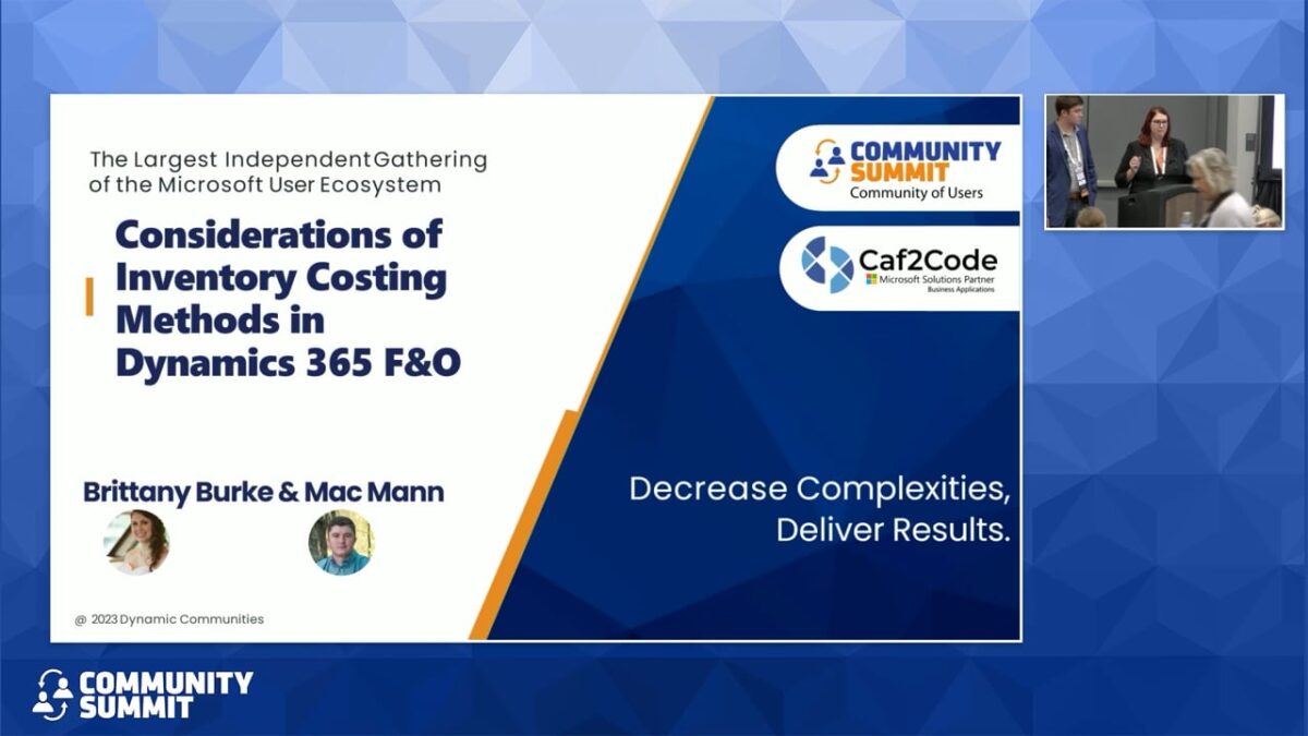 Considerations of Inventory Costing Methods in D365 F&O - Dynamics Communities