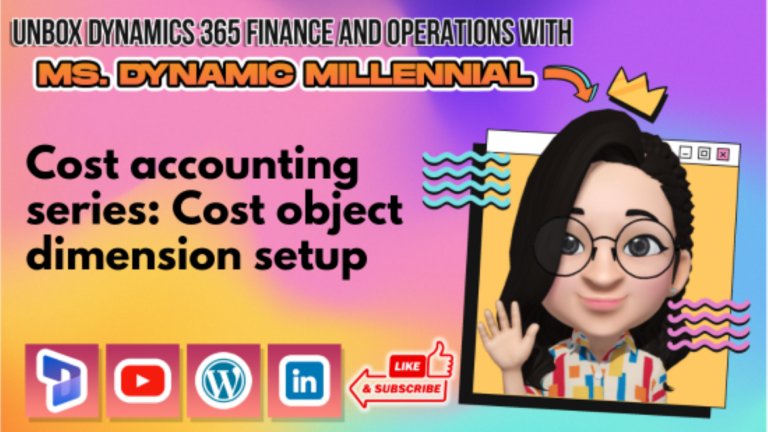 Cost accounting series: Cost object dimensions setup. - Dynamics ...