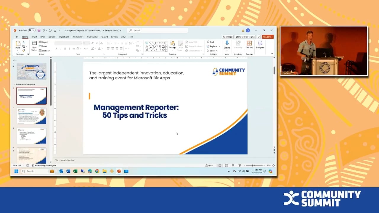 Management Reporter: 50 Tips in 50 Minutes - Dynamics Communities