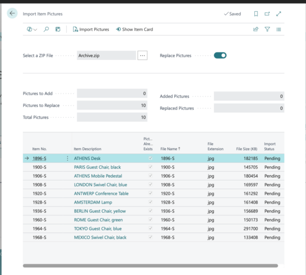 How to Bulk Upload Images into Business Central
