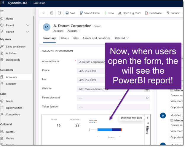 How To Embed Power Bi Visuals On Model Driven App Forms