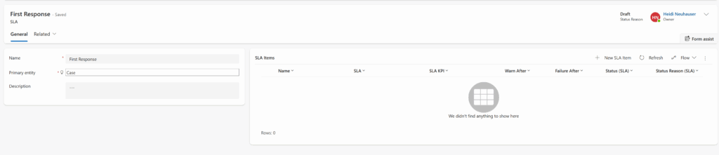 Understanding the SLA Dataverse Tables