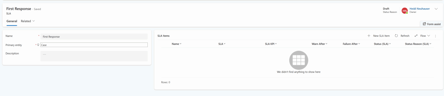 Understanding the SLA Dataverse Tables